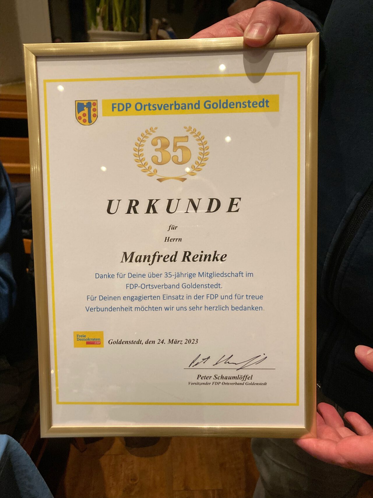 Mitgliederversammlung 2023 - FDP Goldenstedt